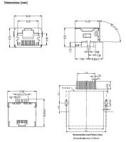 China 634108150321 RJ45 SMT Connector Low Profile Ethernet Port LPJE4717-2DNL for sale