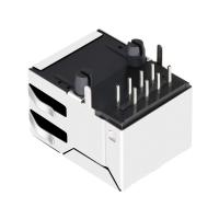 China 1-2301994-2 1 Port RJ45 Shielded Connector 10/100Base-T Tab Up LPJ16621CNL for sale