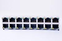 China 2X8 Ports 1000BASE-T Ethernet PoE RJ45 Connector For Network Switches for sale