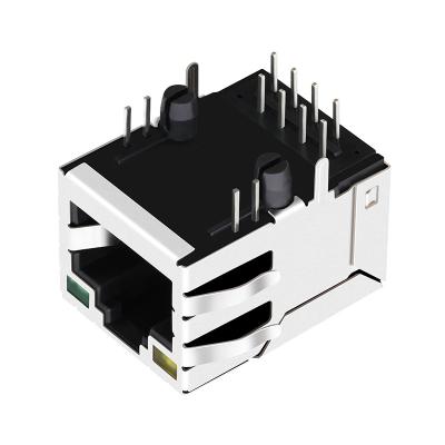 China 5-6605704-9 Magnetic RJ45 Jack 10 / 100Base-T Magnetic LPJ16054ADNL for sale
