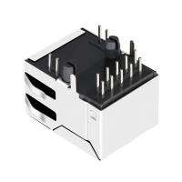China 74980104400 Tab Up RJ45 Integrated 10 / 100M Magnetics With LED LPJ16611A4NL for sale