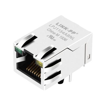 China 1X1 Single Socket RJ45 Jack With Trans HR871113C | LPJ1154ABNL for sale