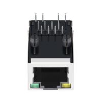 China 74990101212 , 25.4mm Length RJ45 Single Port Magnetic Jack LPJ6014BGNL for sale