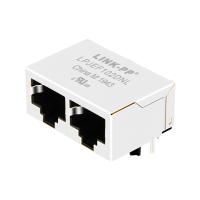 China Cross 5406443-1 Ethernet Rj45 Connectors 1X2 8/8 R/A Shielded , LPJEF102DNL for sale