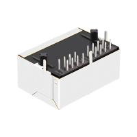 China Cross 5406443-1 Ethernet Rj45 Connectors 1X2 8/8 R/A Shielded , LPJEF102DNL for sale