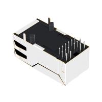 China 0826-1G1T-32-F Rj45 Modular Jack Gigabit Circuit W/Led's Shielded LPJK4036AWNL for sale