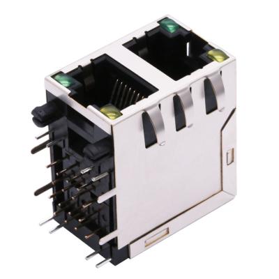 China Shielded 8p8c Female Rj45Connector E5J88-L4L3F2-L for sale
