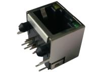 China RJHSE5E8BA1 8P8C Shielded PJE101B65NL Single Port RJ45 Connectors for sale