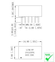 China LP41225PNL HTA-1205-R 10/100 BASE-T Ethernet Lan Transformer for sale