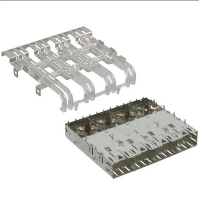 China 1761008-3 Position SFP Cage, Ganged (1 x 4) Connector Press-Fit Through Hole for sale