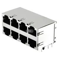China Magjack 8 Port 2X4 Stacked RJ45 Connector E6588-A59125-L for sale