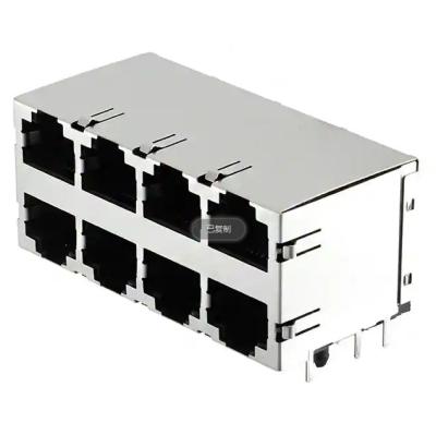 China Magjack 8 Port 2X4 Stacked RJ45 Connector E6588-A59125-L for sale