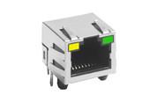 China Unshielded THT 8P8C RJ45 Network Connector E5J88-14L0D2-L for sale