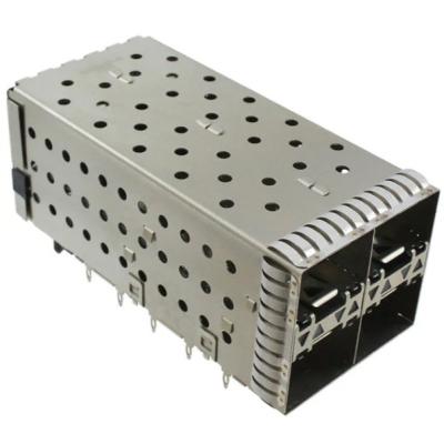 China RCPT W/CAGE 2X2 80P RA 2007637-5 CONN SFP+ Optical Transceivers for sale