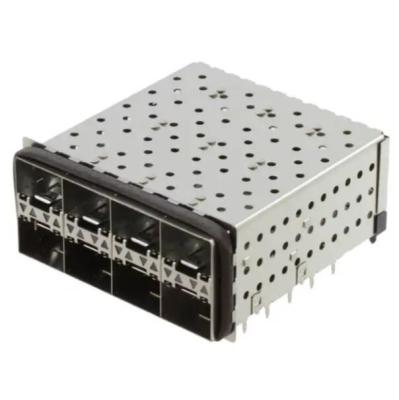 China Pluggable Ganged 2x4 SFP+ Cage Connector 2007399-5 for sale