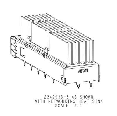 China EMI QSFP-DD Through Hole Cage Connector 2342933-3 for sale