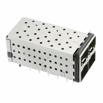 China Ethernet Ganged 2x2 SFP+ Cage Connector 2007417-5 for sale
