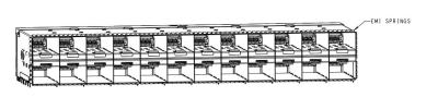 China 2288172-6 SFP+ Ganged 2x12 Fiber Optic Transceiver for sale