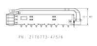 China Press Fit LC Duplex QSFP28 Cage Connector 2170773-6 for sale