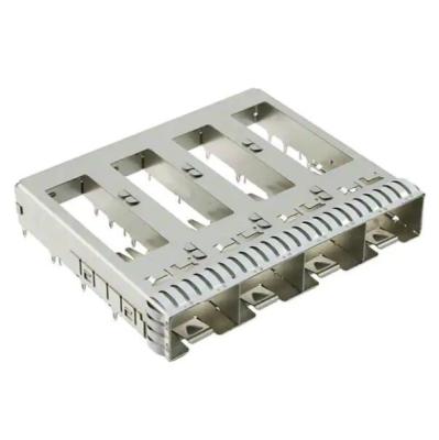 China Ganged 1x4 Connector Press Fit Position SFP+ Cage 2169260-1 for sale