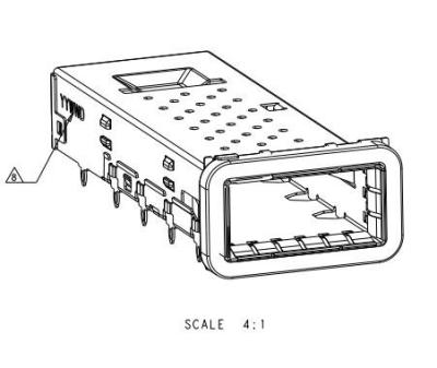 China 2170752-1 ZQSFP+ Cage with Heat Sink Connector for sale
