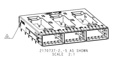 China 2170737-2 CONN QSFP28 CAGE 1X3 PRESSFIT RA for sale