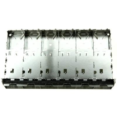 China 2007170-1 Position SFP+ Cage, Ganged (1 x 6) Connector Press-Fit Through Hole for sale