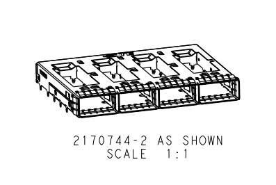 China 2170744-2 CONN QSFP28 CAGE 1X4 W/HSINK R/A for sale