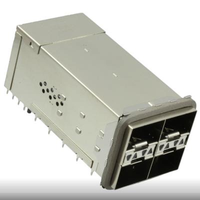 China CONN ZSFP+ RCP W/CAGE 2X2 80P RA 2198325-2 for sale
