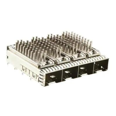 China 2149730-1 SFP+ Cage, Ganged (1 x 4) with Heat Sink Connector Press-Fit Through Hole for sale