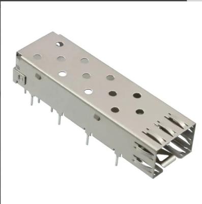China 1-2227303-2 Position SFP Cage Connector Solder Through Hole, Right Angle for sale