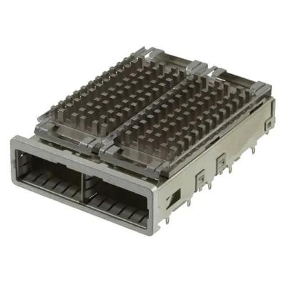 China 1X2 W/HSINK R/A CONN ZQSFP+ Optical Module EMI Shielded 2227103-2 for sale