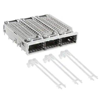 China LC Duplex 1X3 W/HSINK R/A CONN QSFP+ CAGE 2057042-1 for sale