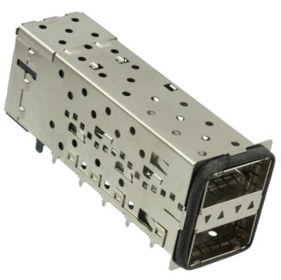 China 2085945-7 CONN LC Duplex QSFP+ RCP W/CAGE 1X2 76P RA for sale