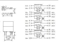 China QD24A01 Single Port 1000 BASE-T Discrete Magnetic Transformers for sale