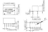 China HST-1205DR 10/100Base-T DIP Single Port Magnetics Modules for sale