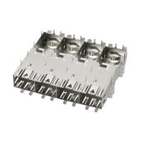 China 2057183-4 2057183-5 2007626-3 CONN QSFP+ CAGE 1X4 W/HSINK R/A for sale