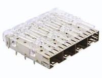 China 2170615-3 2170567-2 CONN QSFP CAGE 1X4 W/HSINK R/A for sale