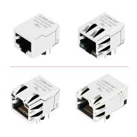 China LPJ16611AFNL 1X1 Single Socket 21.25mm Length Rj45 Ethernet Jack for sale