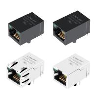 China LPJ16611AFNL 1X1 Single Socket 21.25mm Length Rj45 Ethernet Jack for sale
