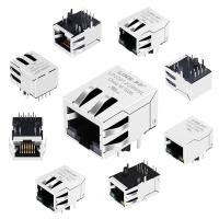 China LPJ16611AFNL 1X1 Single Socket 21.25mm Length Rj45 Ethernet Jack for sale
