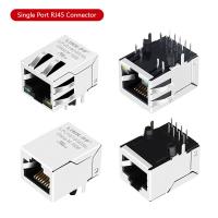 China LPJ16611AFNL 1X1 Single Socket 21.25mm Length Rj45 Ethernet Jack for sale