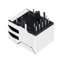 China LPJ0085AHNL Rj45 Modular Jack With Magnetics , 1x10/100Mbps IEEE 802.3af PoE for sale