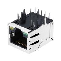 China LPJ0085AHNL Rj45 Modular Jack With Magnetics , 1x10/100Mbps IEEE 802.3af PoE for sale