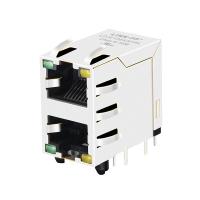 China 10118075-513B010LF Stacked 2X1 Port RJ45 Connector Modular Jack LPJE106XAHNL for sale