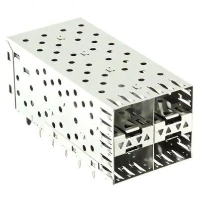 China 2007417-1 2007637-4 Fiber Optic Transceiver Module CONN SFP+ RCPT W/CAGE 2X2 80P RA for sale