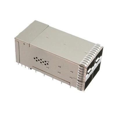 China 2007417-1 2007637-4 Fiber Transceiver CONN SFP+ RCPT W/CAGE 2X2 80P RA for sale