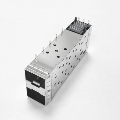 China 2007492-4 Sfp Fiber Transceiver CONN SFP+ RCPT W/CAGE 2X1 40P RA for sale