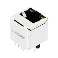 China 5-2337993-2 Vertical Rj45 Connector 4 Cores With PoE+ Magnetics LPJDP4115BENL for sale