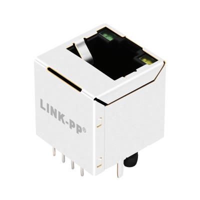 China 5-2337993-2 Vertical Rj45 Connector 4 Cores With PoE+ Magnetics LPJDP4115BENL for sale